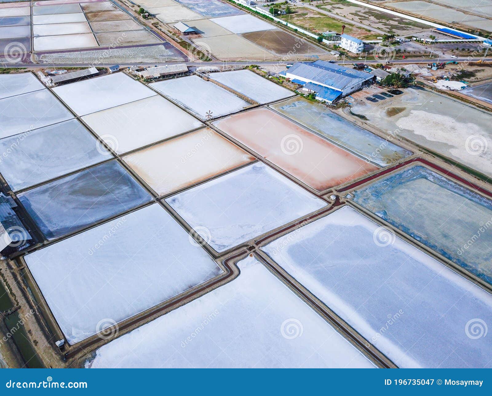 Aerial View of Salt Field at Phetchaburi Stock Image - Image of salt ...
