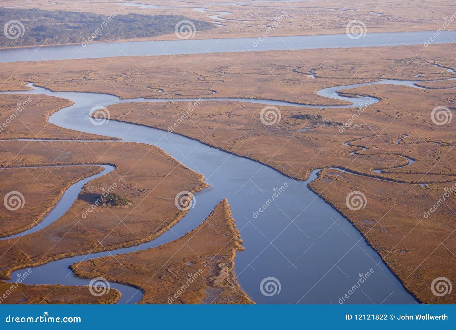 Aerial view of salt marsh stock photo. Image of island - 12121822