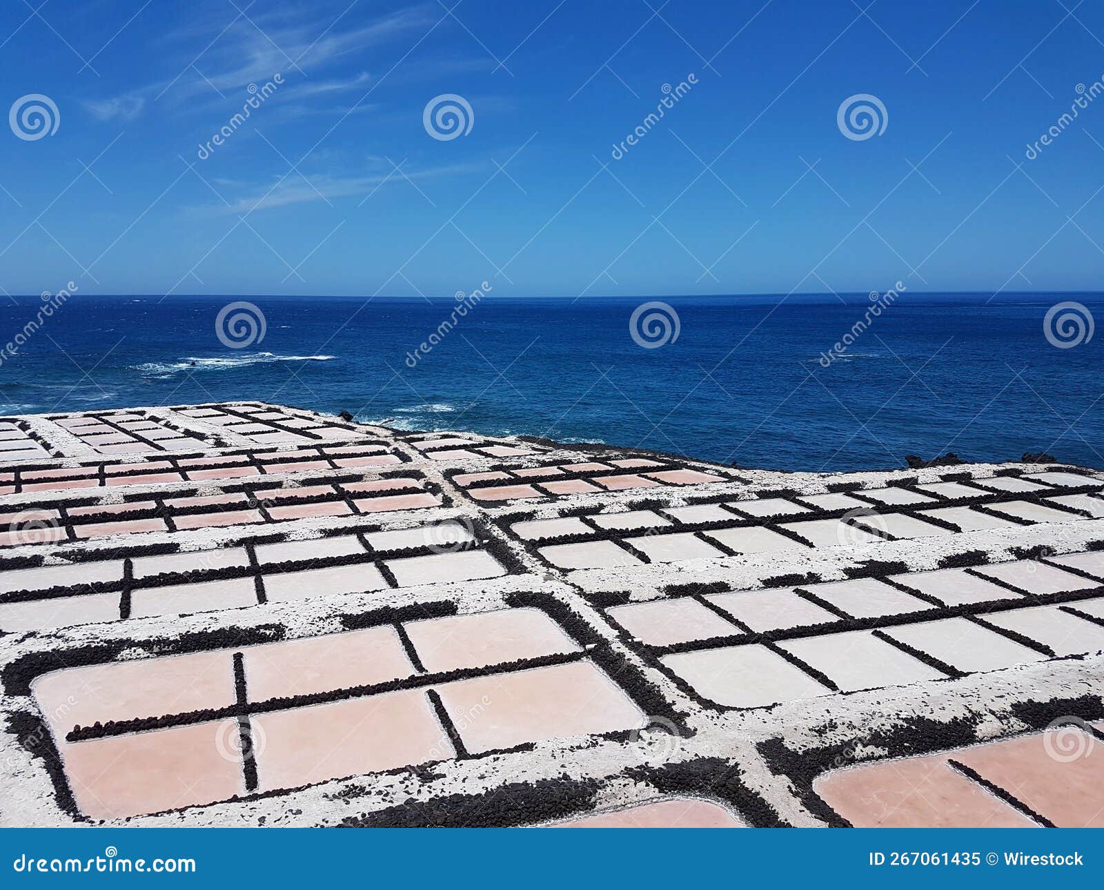 Aerial View of Salt Pans in Beach Stock Image - Image of drone, ocean ...