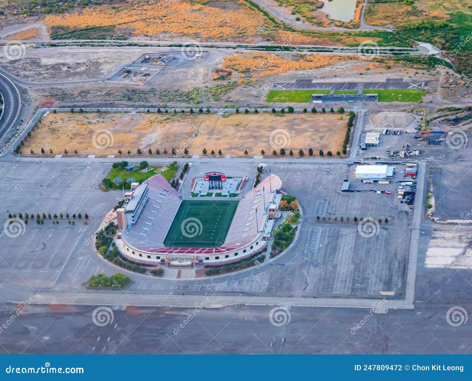 Aerial View of the Sam Boyd Stadium Stock Photo - Image of campus, boyd ...