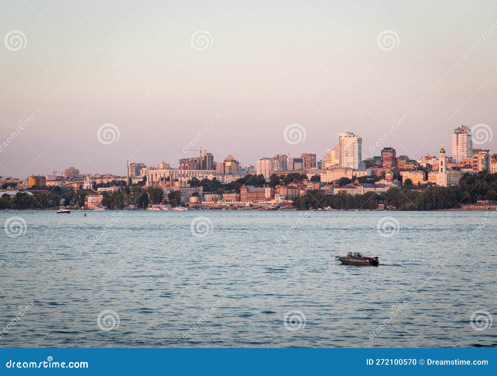 Aerial View of Samara from Volga River Side Stock Photo - Image of ...