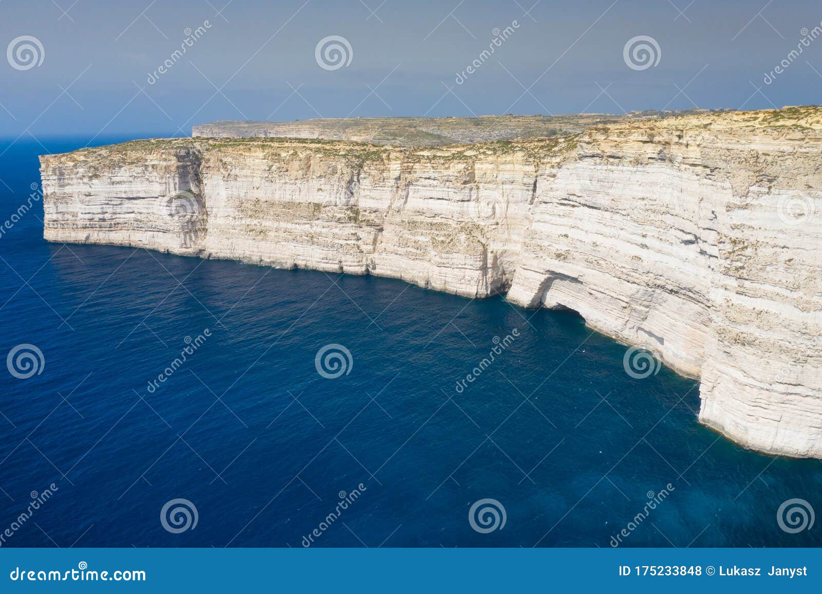 Aerial View of Sanap Cliffs. Gozo Island, Malta Stock Photo - Image of ...