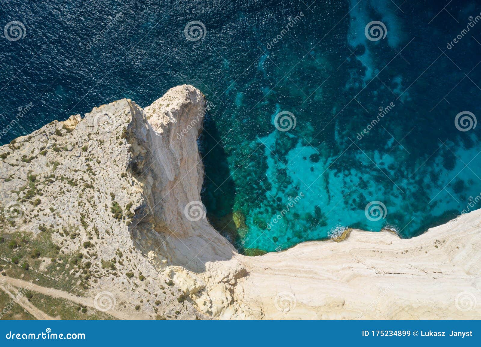 Aerial View of Sanap Cliffs. Gozo Island, Malta Stock Image - Image of ...
