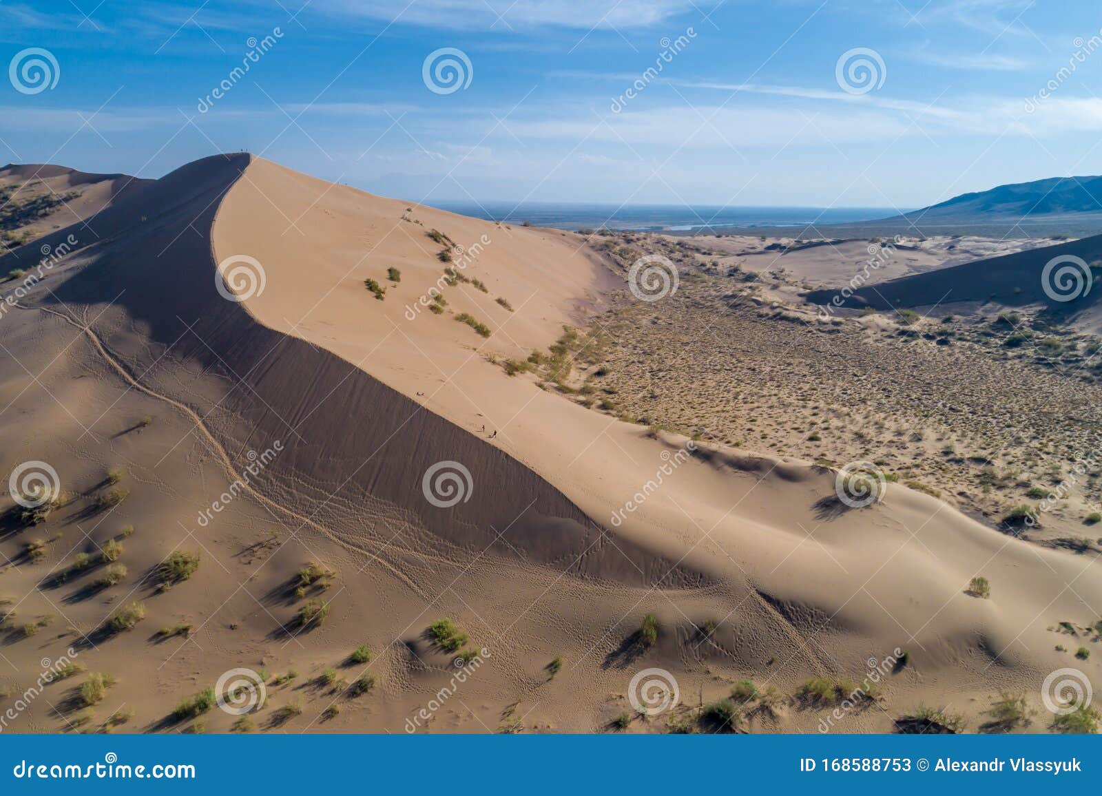 Aerial View of Sand Dunes, View from Above Stock Image - Image of dunes ...