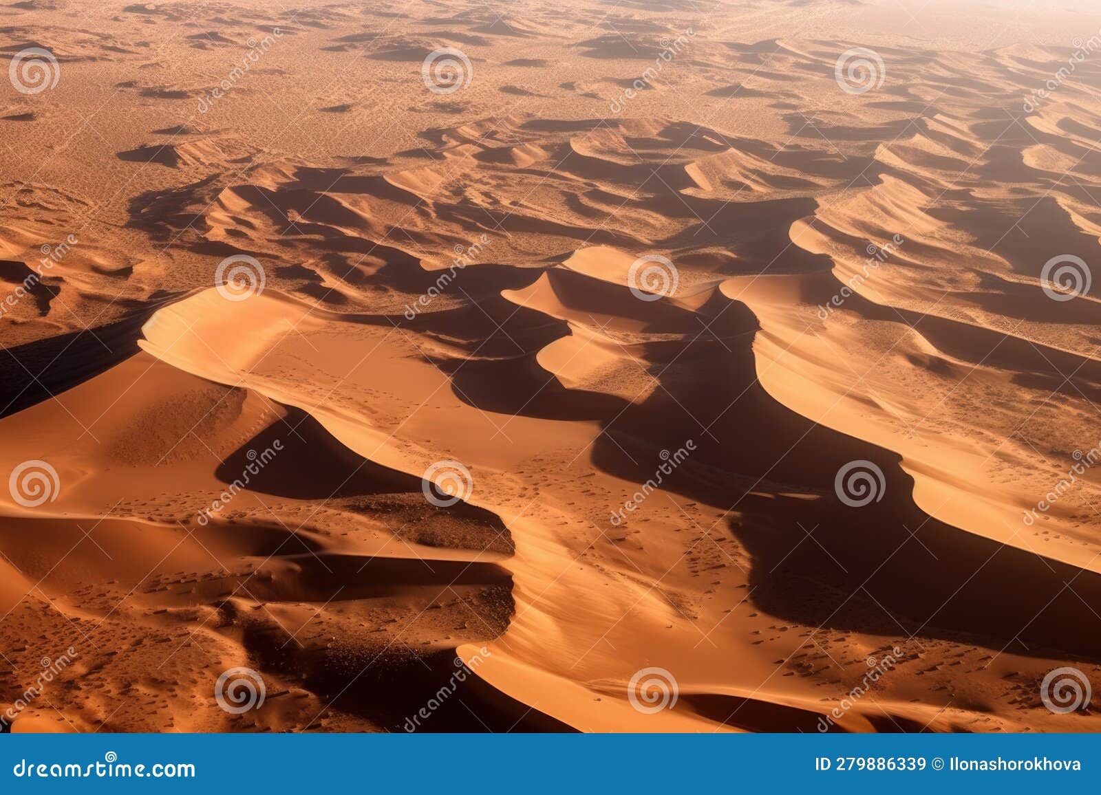 Aerial View Sand Dunes in Desert, AI Generated Stock Illustration ...
