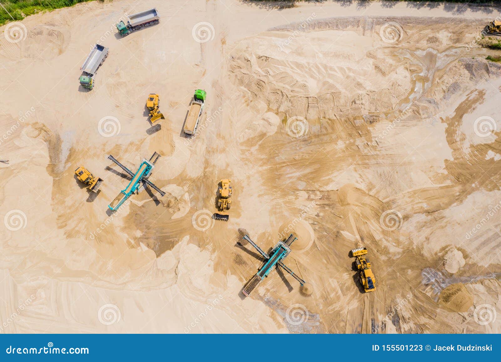 Aerial View of Sand Mining Operation Extracting a Range of Mineral ...