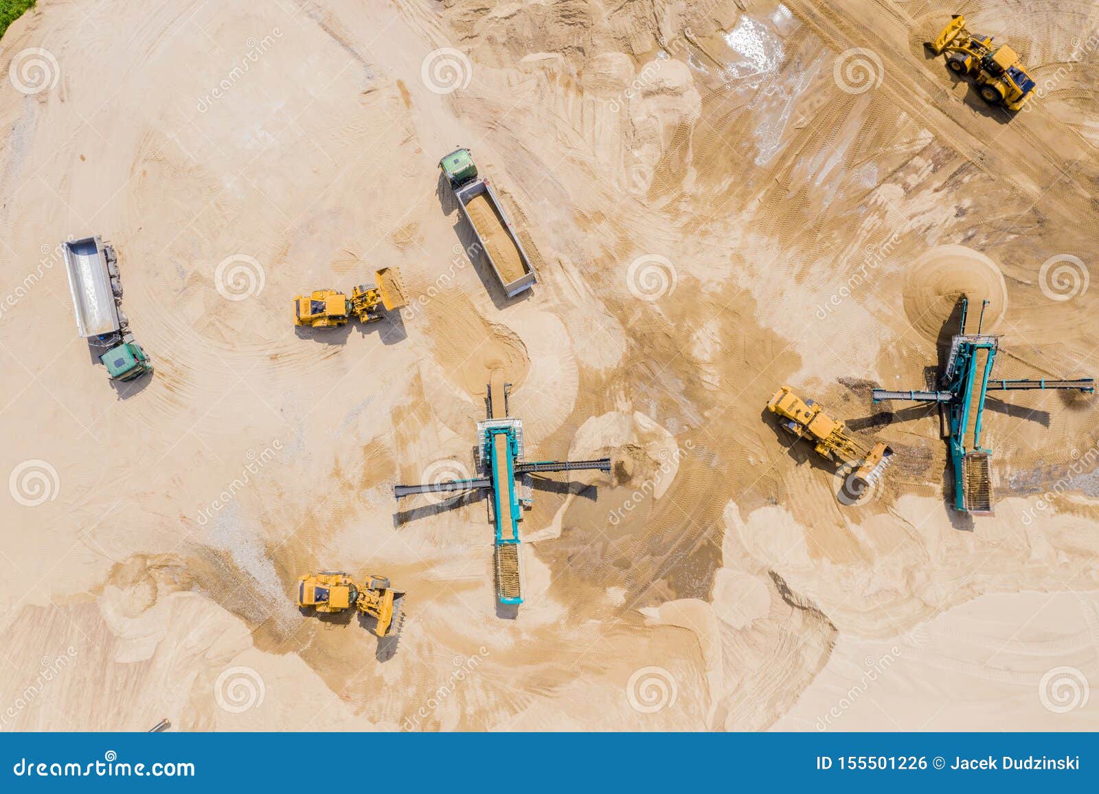 Aerial View of Sand Mining Operation Extracting a Range of Mineral ...