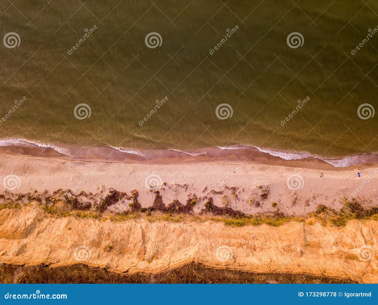 Aerial view of sandy beach stock photo. Image of sand - 173298778