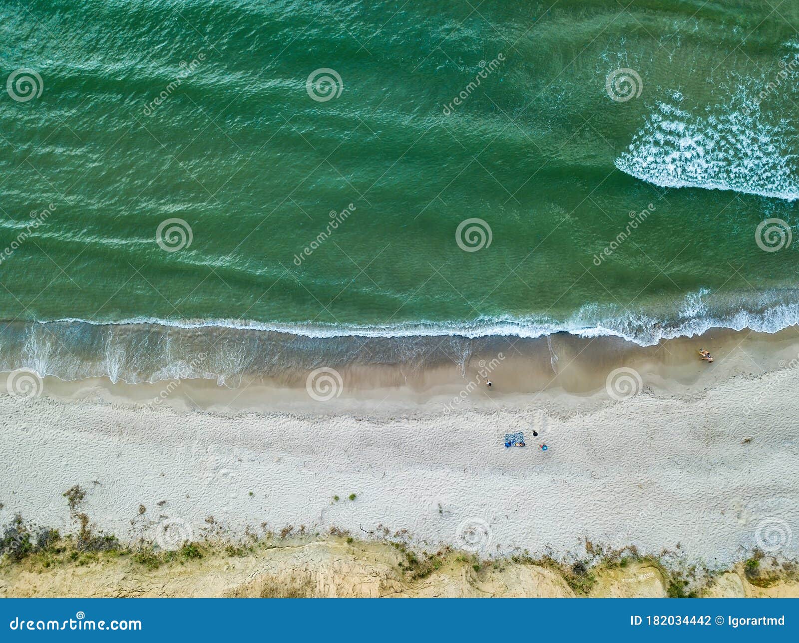 Aerial View of Sandy Beach and Sea Stock Photo - Image of sandy ...