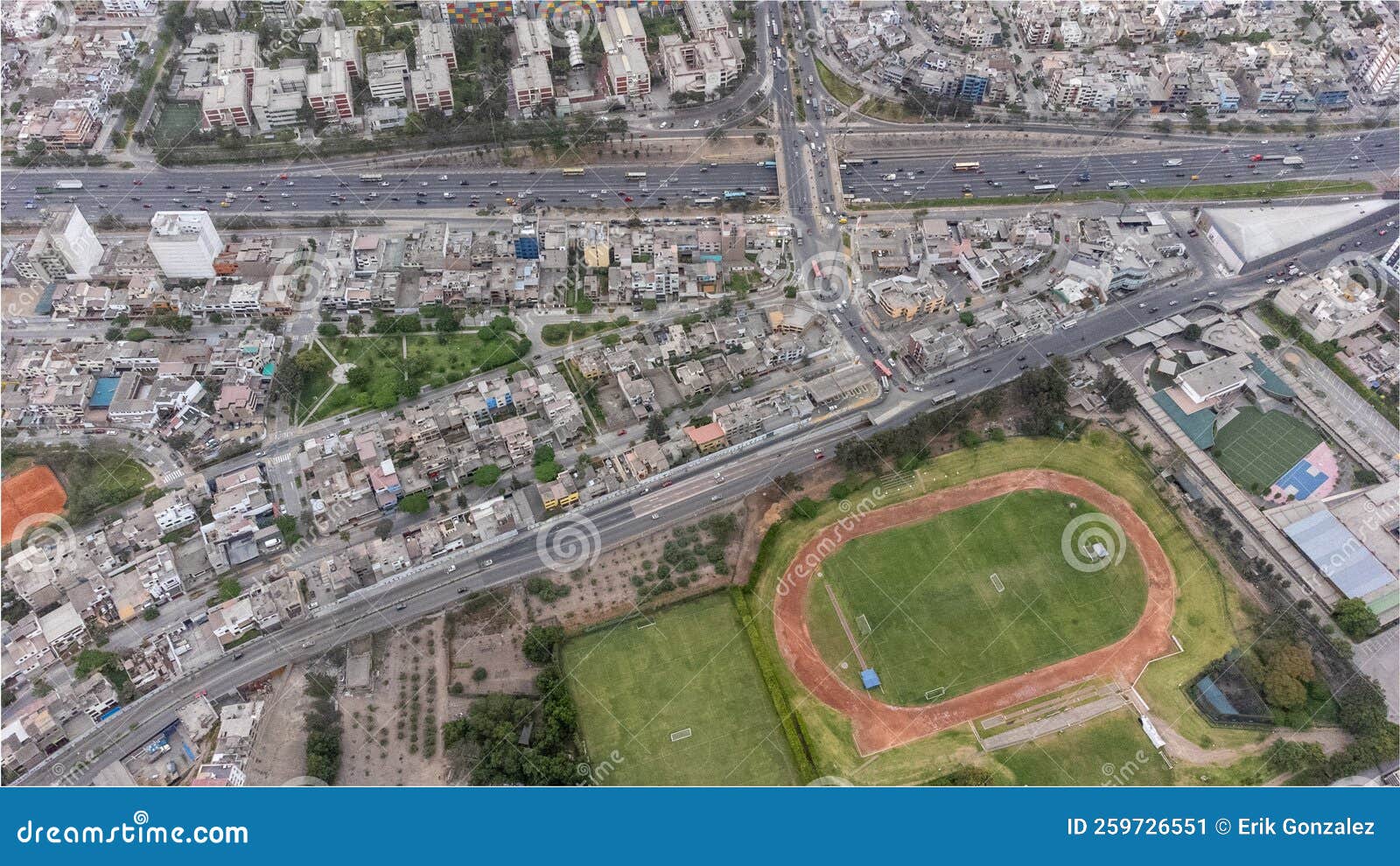Aerial View of Santiago De Surco in Lima Stock Image - Image of capital ...
