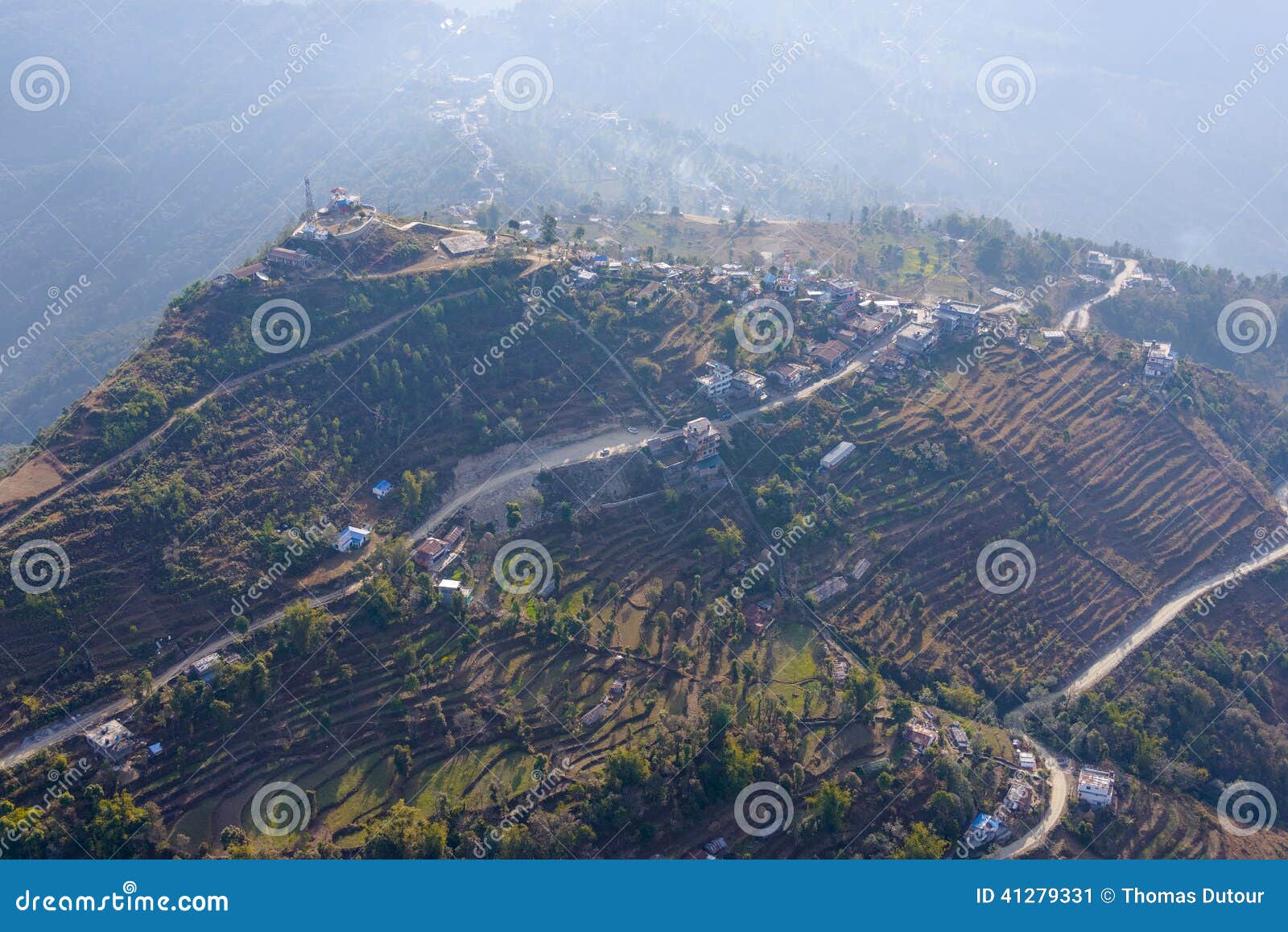 Aerial view of Sarangkot stock image. Image of road, panoramic - 41279331