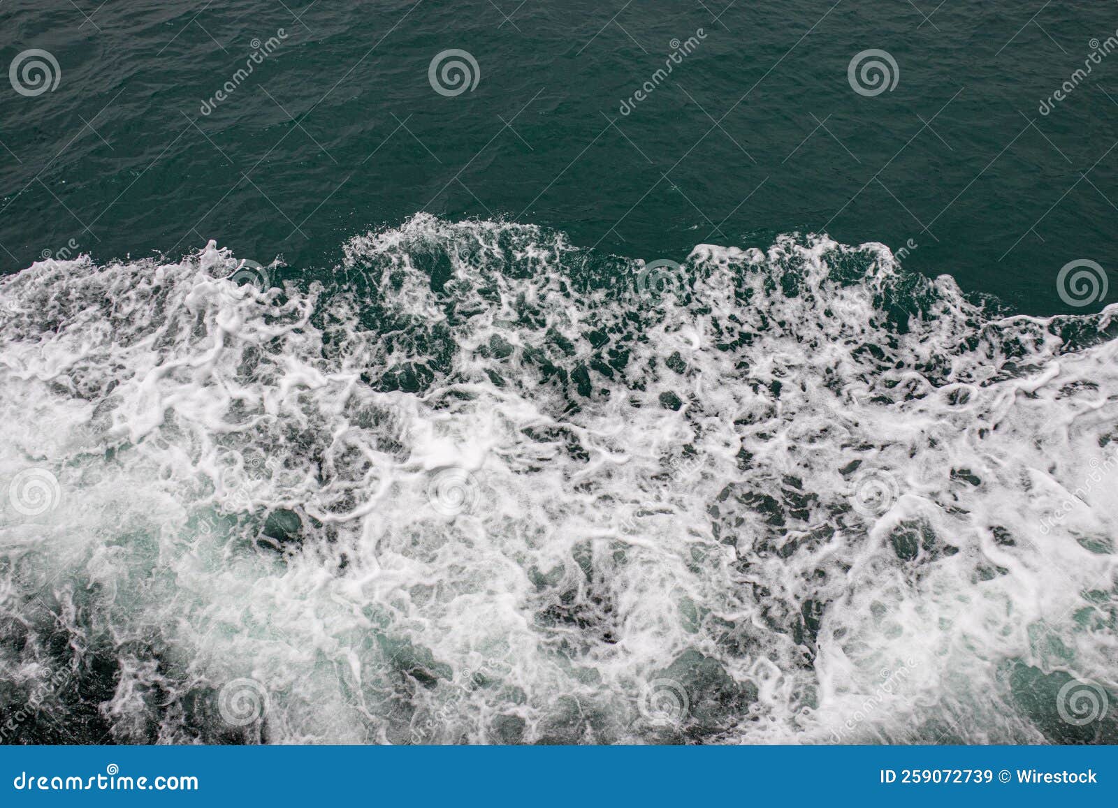 Aerial View of Sea Waves Created by Boat Stock Image - Image of summer ...