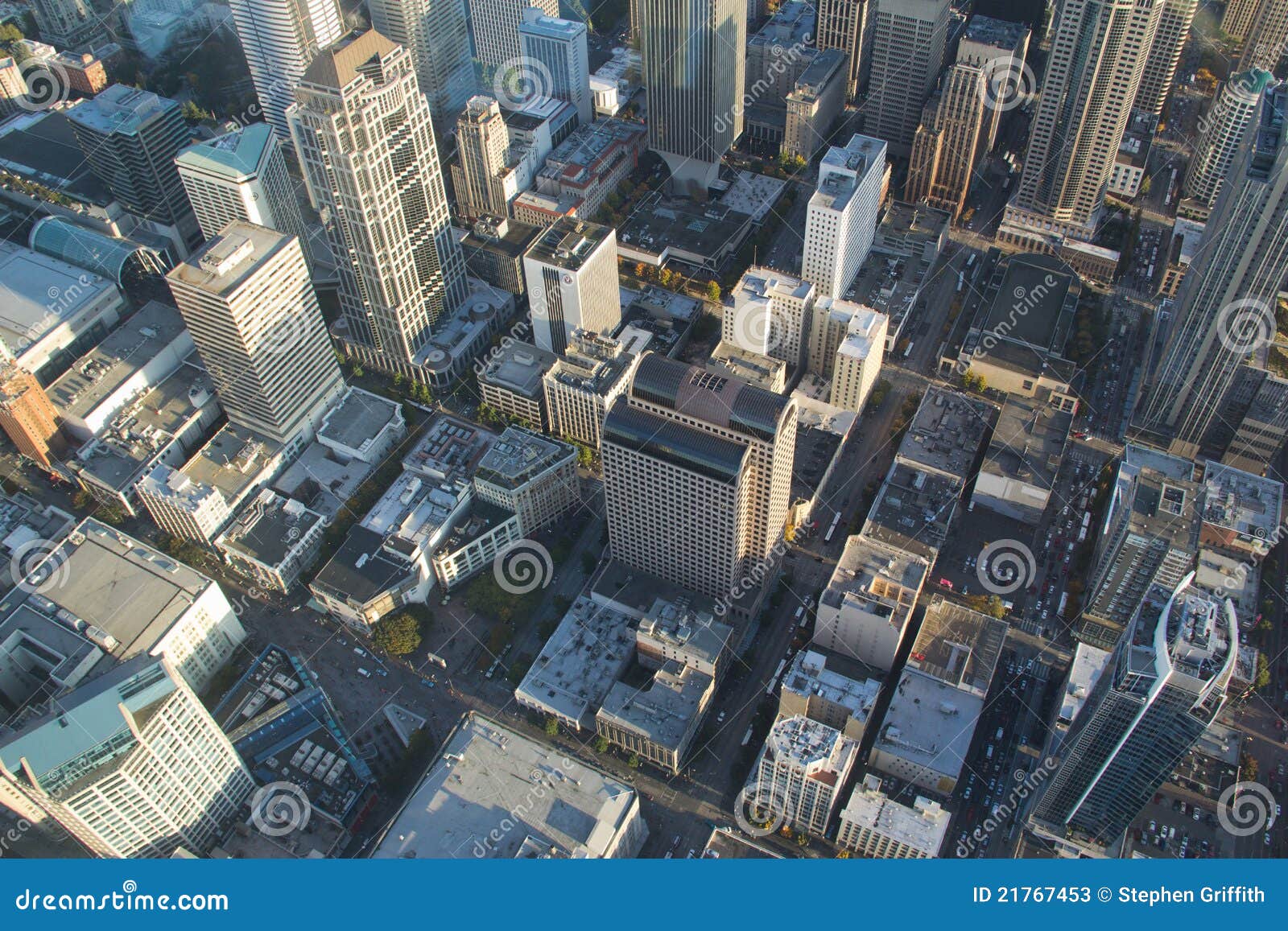 Aerial View - Seattle Downtown Stock Image - Image of aerial, needle ...
