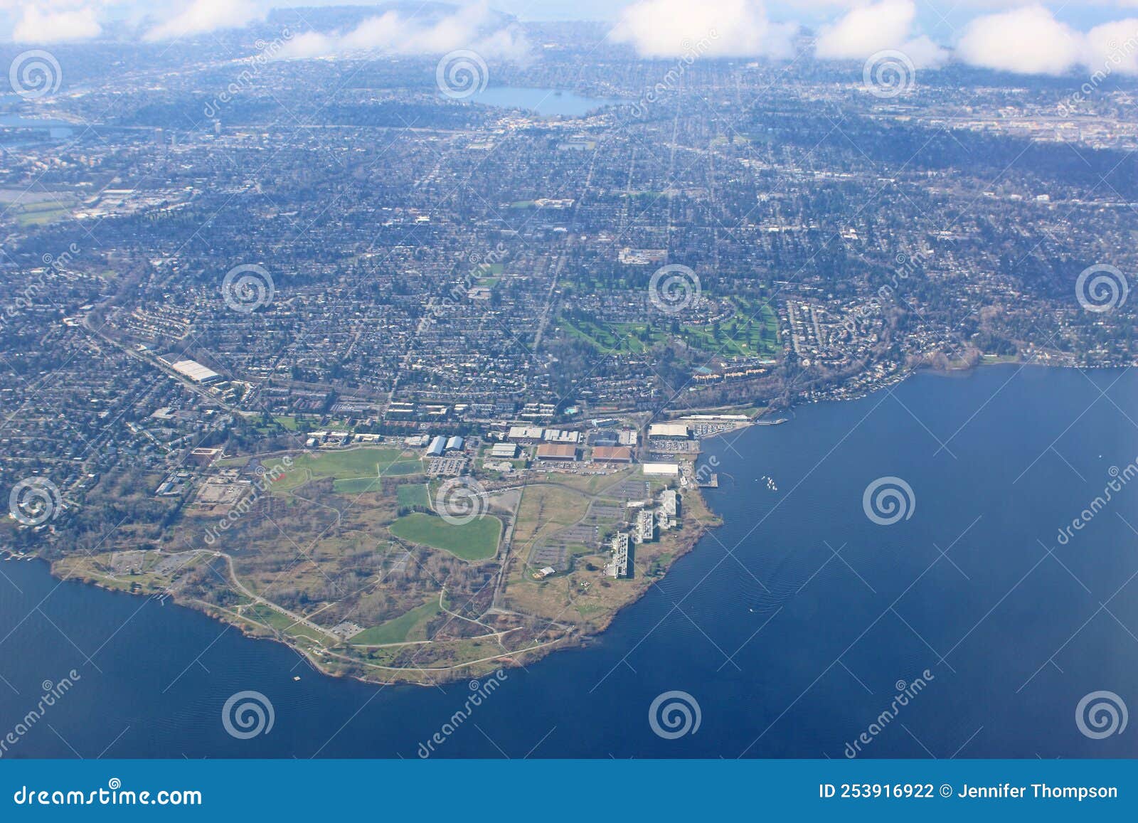 Aerial View of Seattle, USA Stock Photo - Image of view, seattle: 253916922
