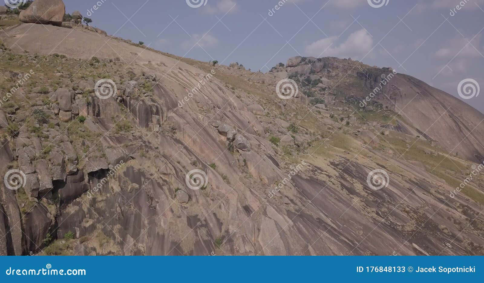 Aerial View of the Second-largest Monolith in the World Called Sibebe ...