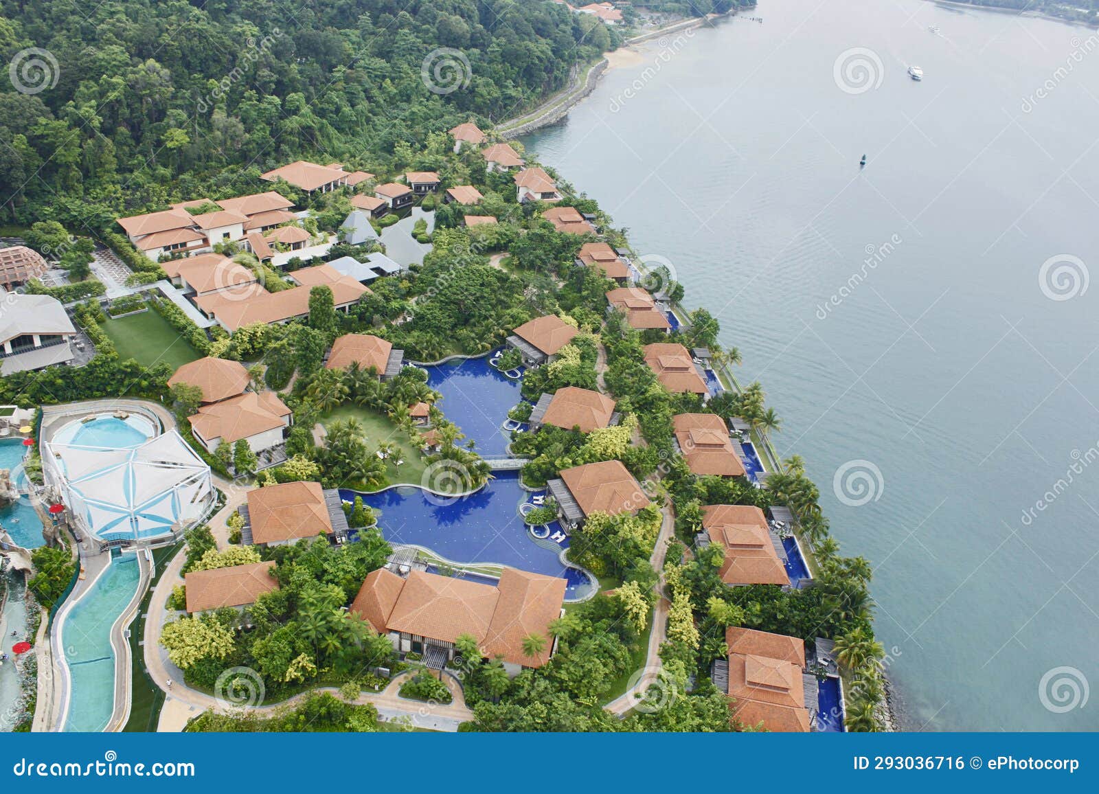 Aerial View of Sentosa Island at Singapore Stock Photo - Image of ...