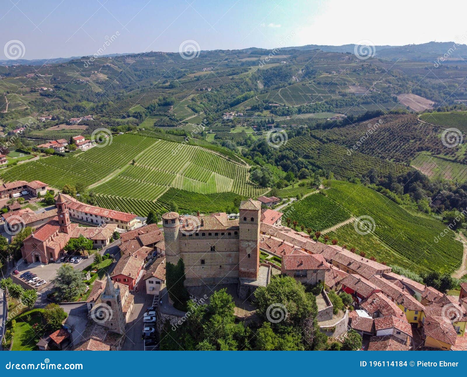 Aerial View of Serralunga Alba Editorial Stock Image - Image of ...