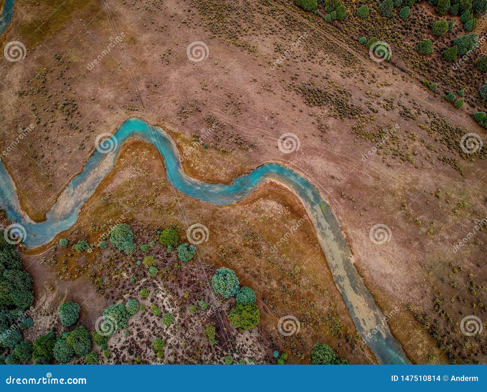 Aerial View of Sevier River in Utah, USA Stock Photo - Image of summer ...