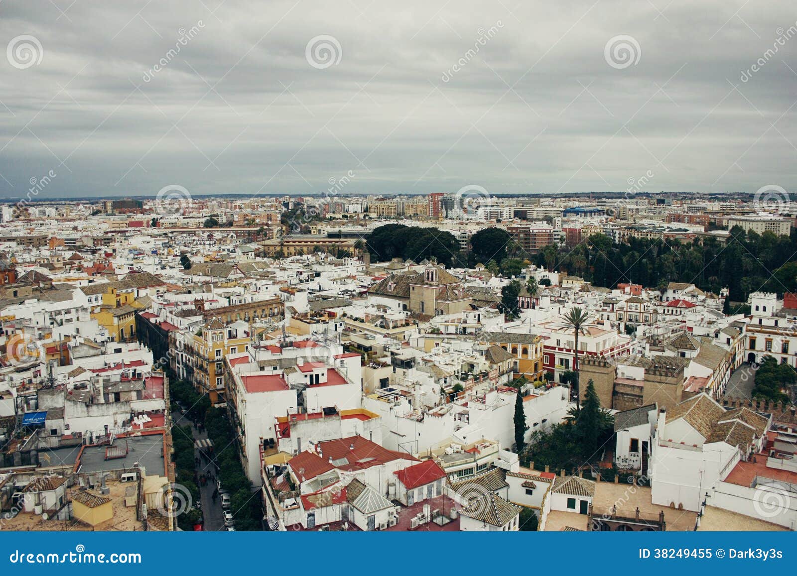 Aerial View of Sevilla, Spain Editorial Image - Image of white, tourism ...
