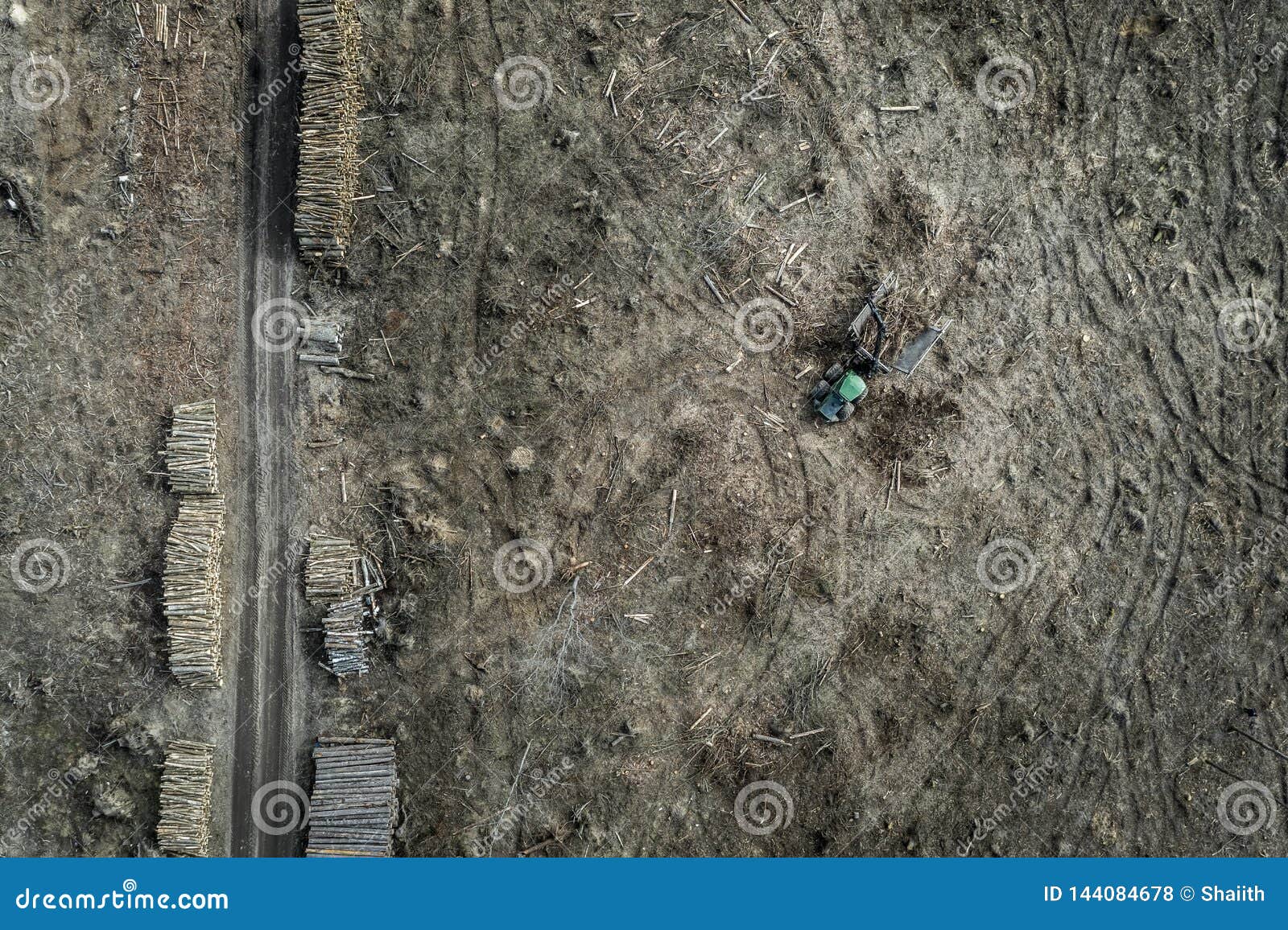 Aerial View of Shocking Deforestation, Environmental Destruction ...