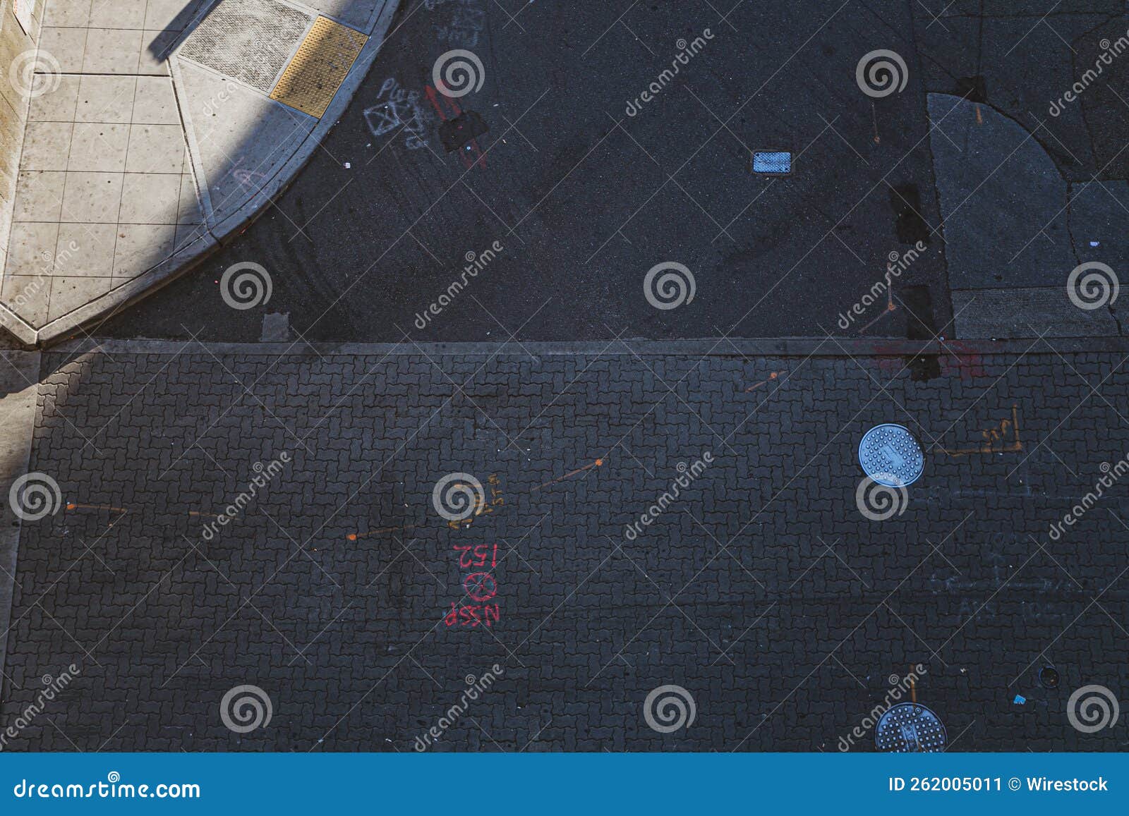 Aerial View of a Sidewalk in Seattle, the USA Stock Image - Image of ...