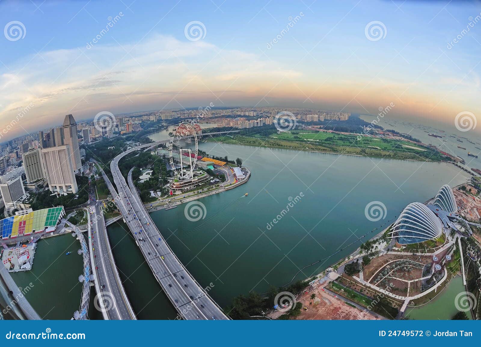 Aerial View of Singapore Marina Bay Editorial Photography - Image of ...