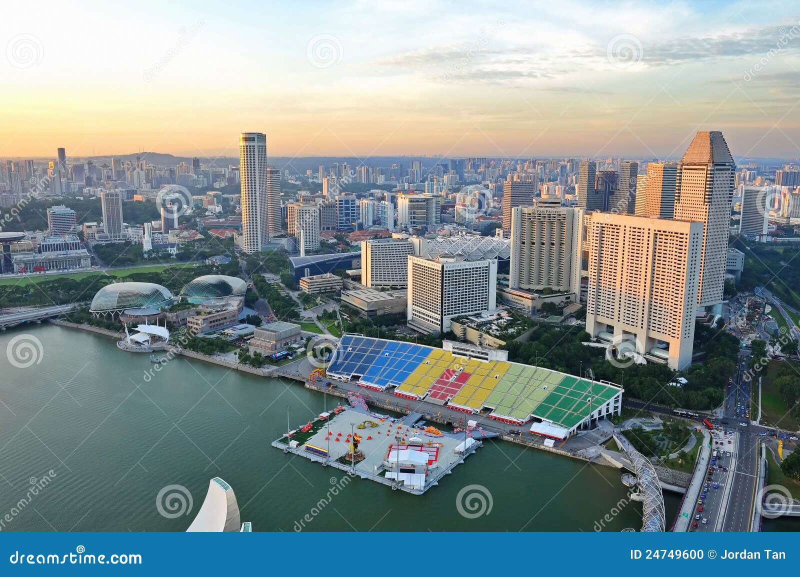 Aerial View of Singapore Marina Bay Editorial Image - Image of view ...