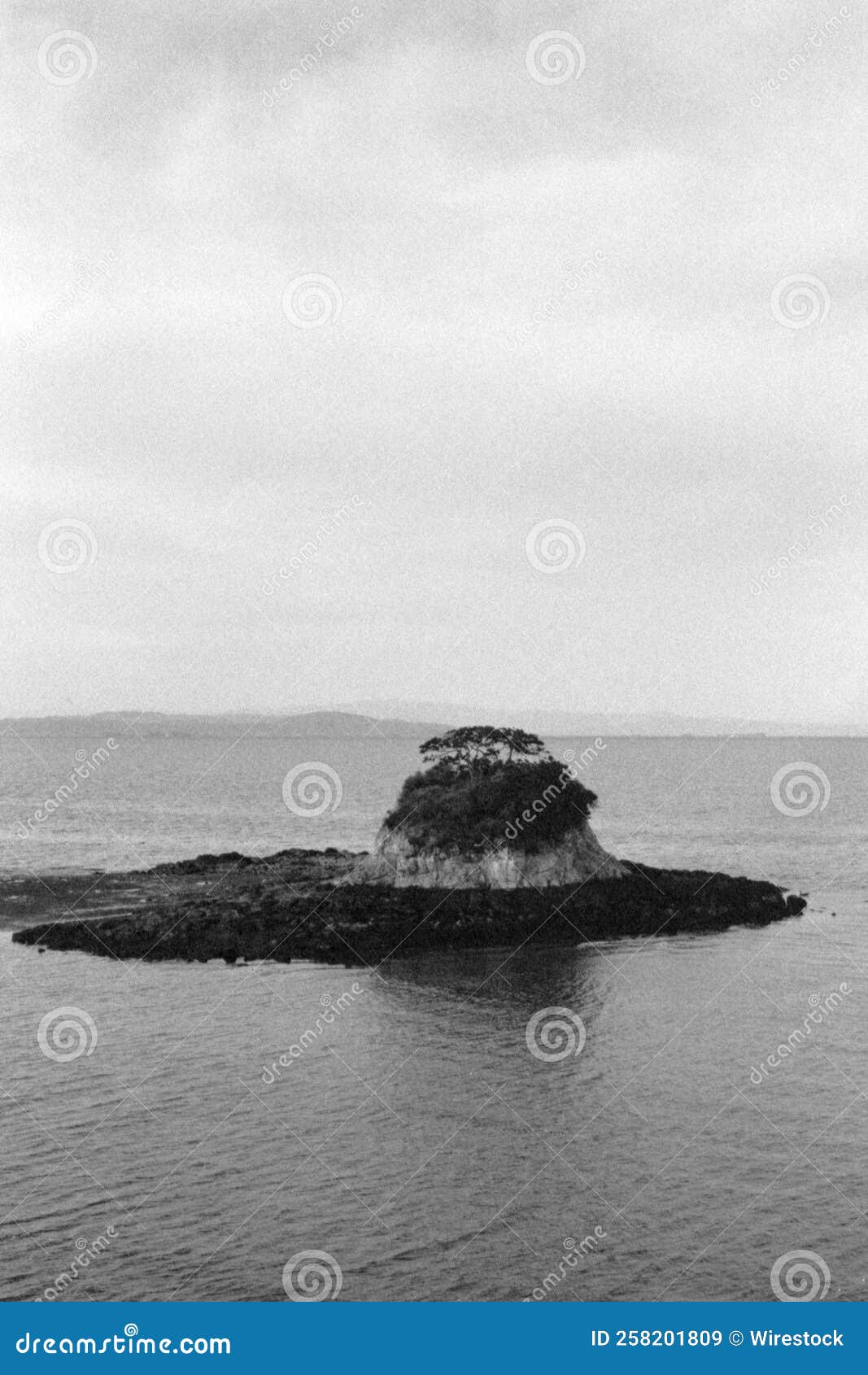 Aerial View of Small Island Surrounded by Water in Bay Stock Image ...