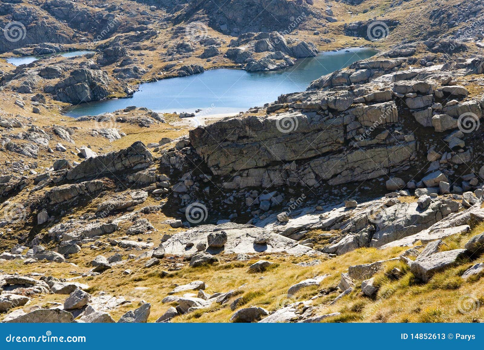 Aerial View on Small Lake - Pyrenees Stock Image - Image of pond ...