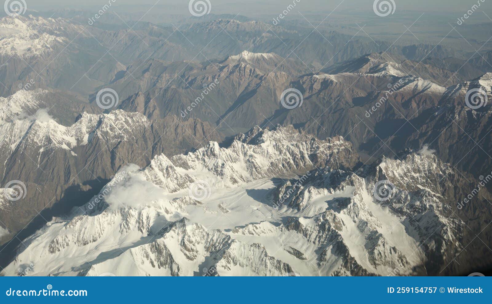 Aerial View of Snowcap Rocky Mountain Peaks Stock Image - Image of ...