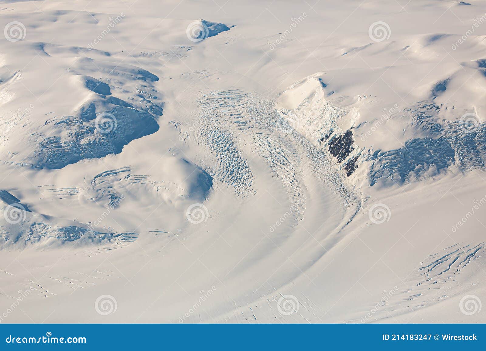 Aerial View of the Snowy Mountains in Antarctica Stock Image - Image of ...