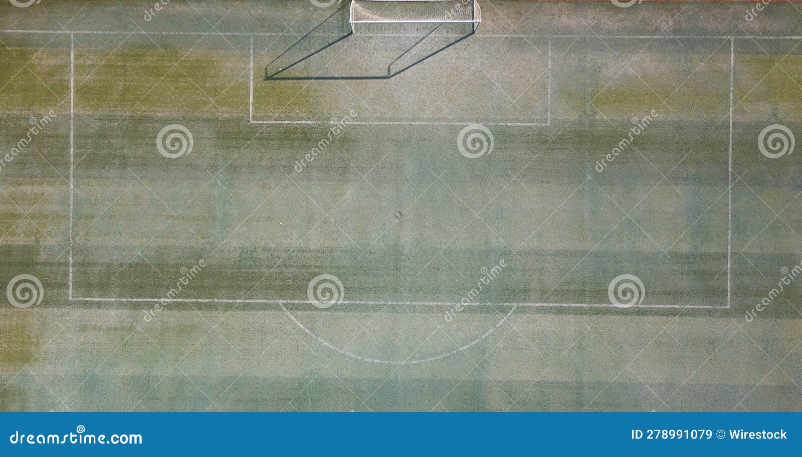 Aerial View of a Soccer Field with the Goalpost Stock Image - Image of ...