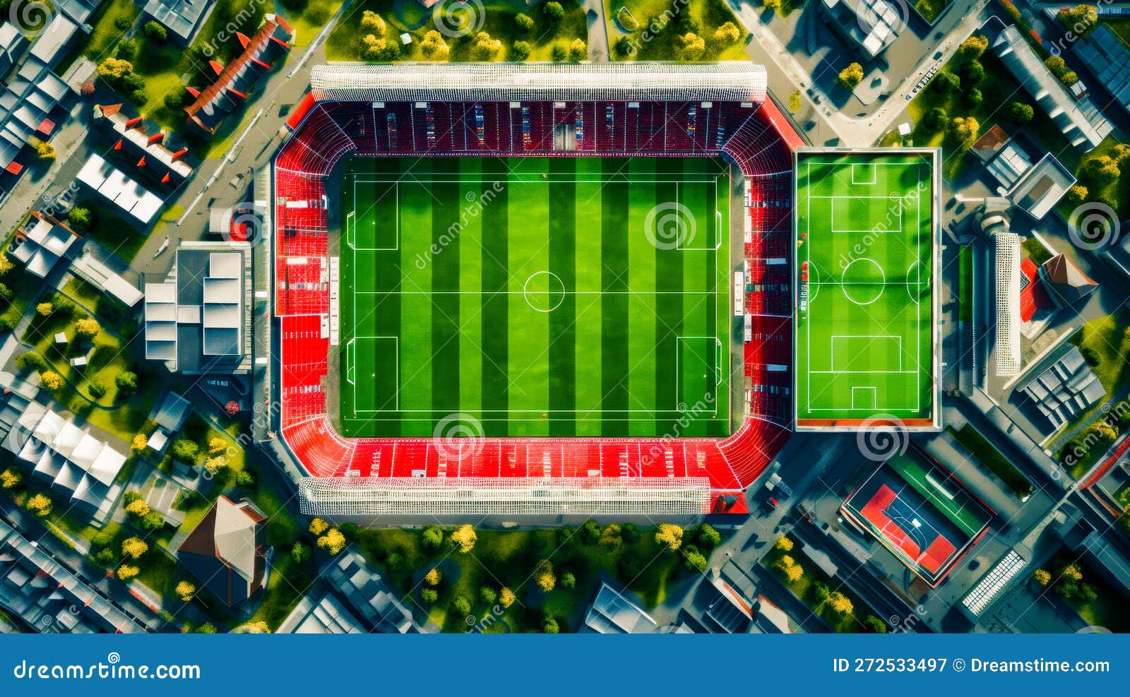 An Aerial View of Soccer Stadium. Generative AI Stock Image - Image of ...