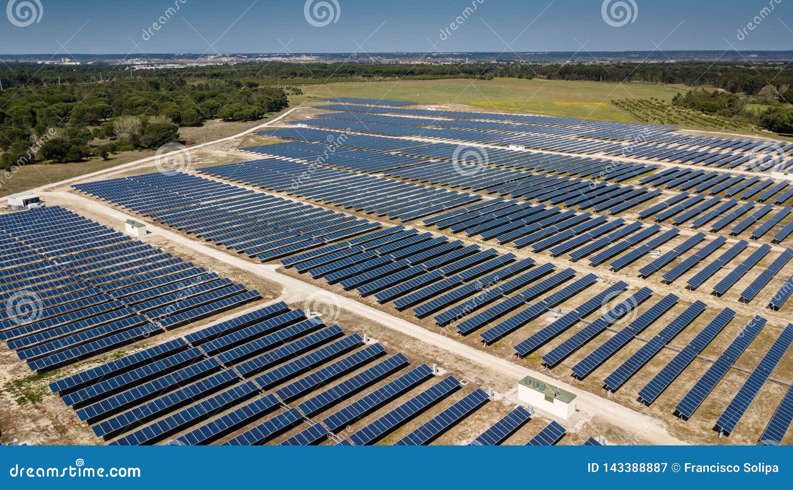 Aerial View of a Solar Panel Park Stock Image - Image of electronic ...