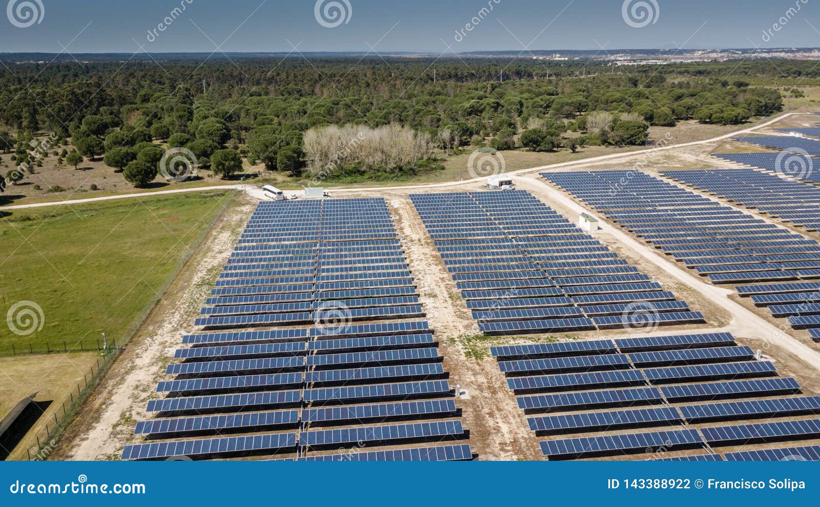 Aerial View of a Solar Panel Park Stock Photo - Image of aerial ...