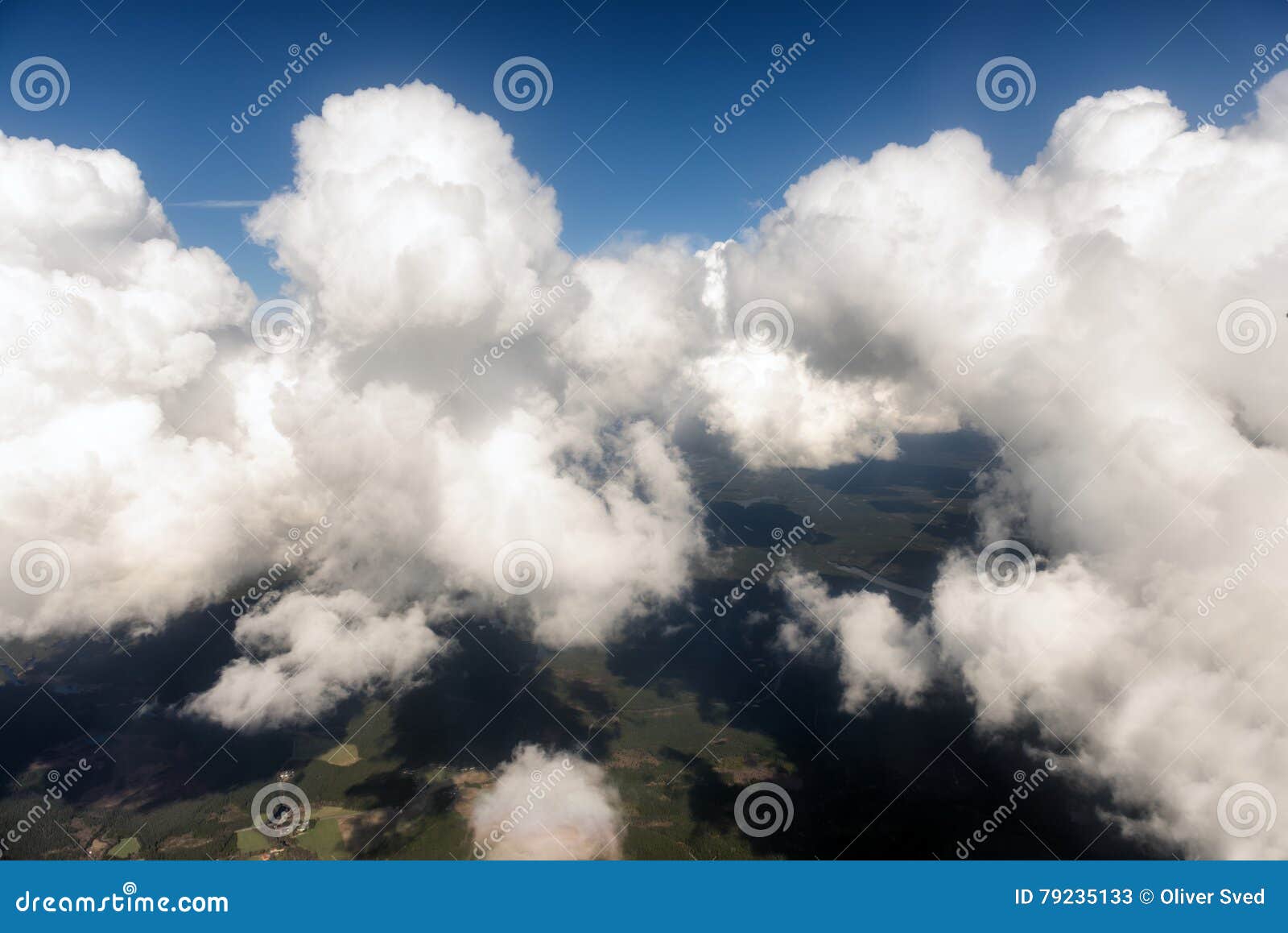 Aerial view of some clouds stock image. Image of spring - 79235133