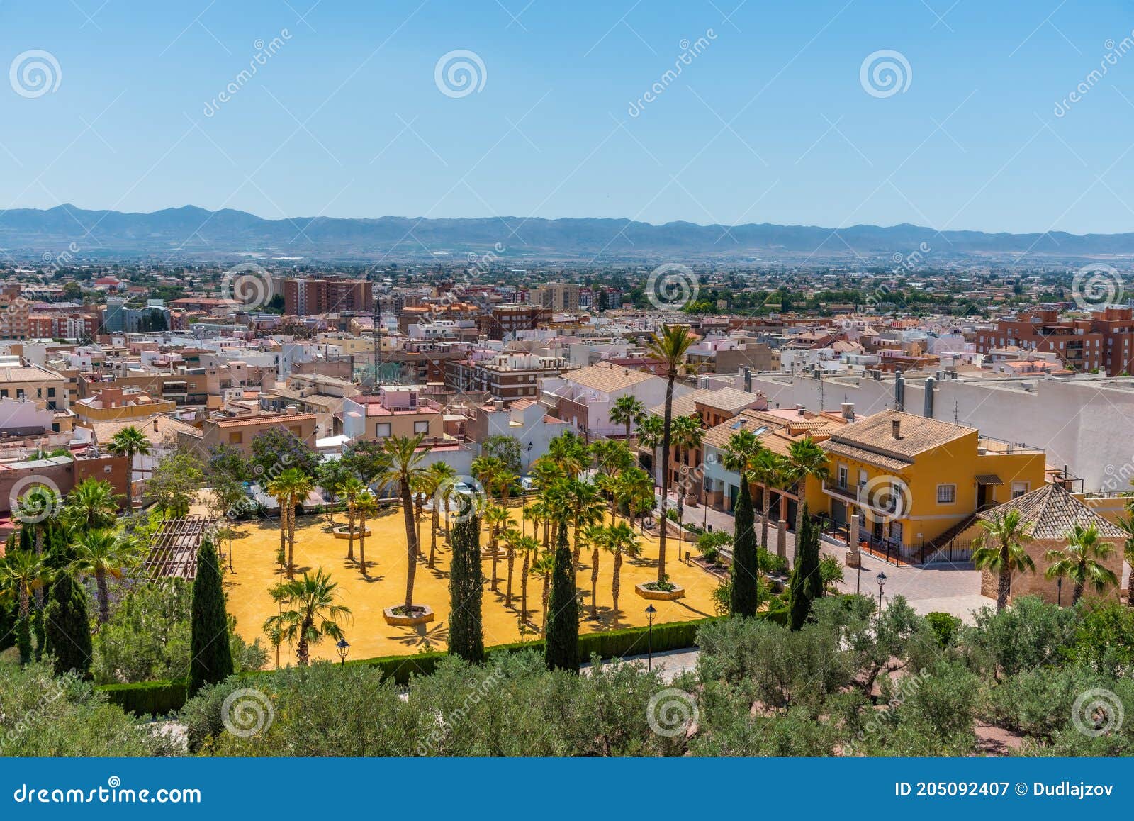 Aerial View of Spanish Town Lorca Stock Image - Image of city, town ...