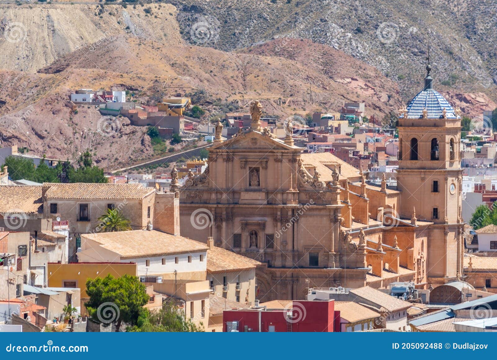 Aerial View of Spanish Town Lorca Stock Photo - Image of house, range ...