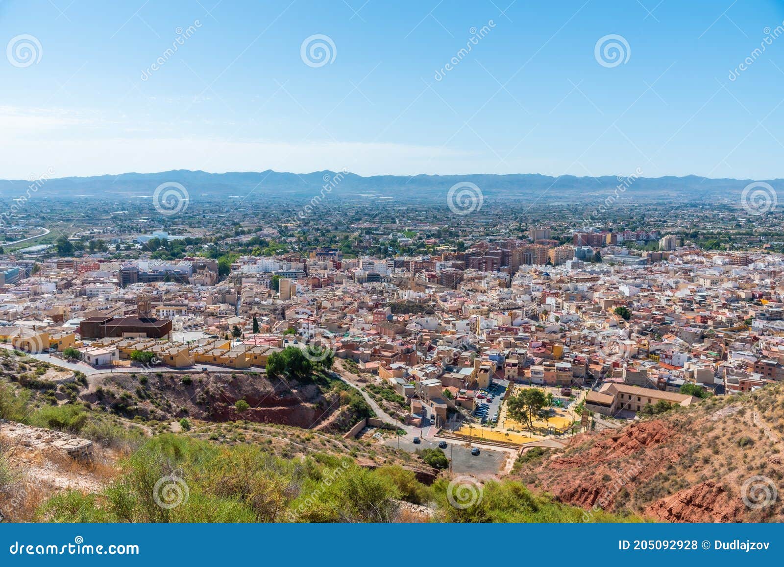 Aerial View of Spanish Town Lorca Stock Photo - Image of city, center ...