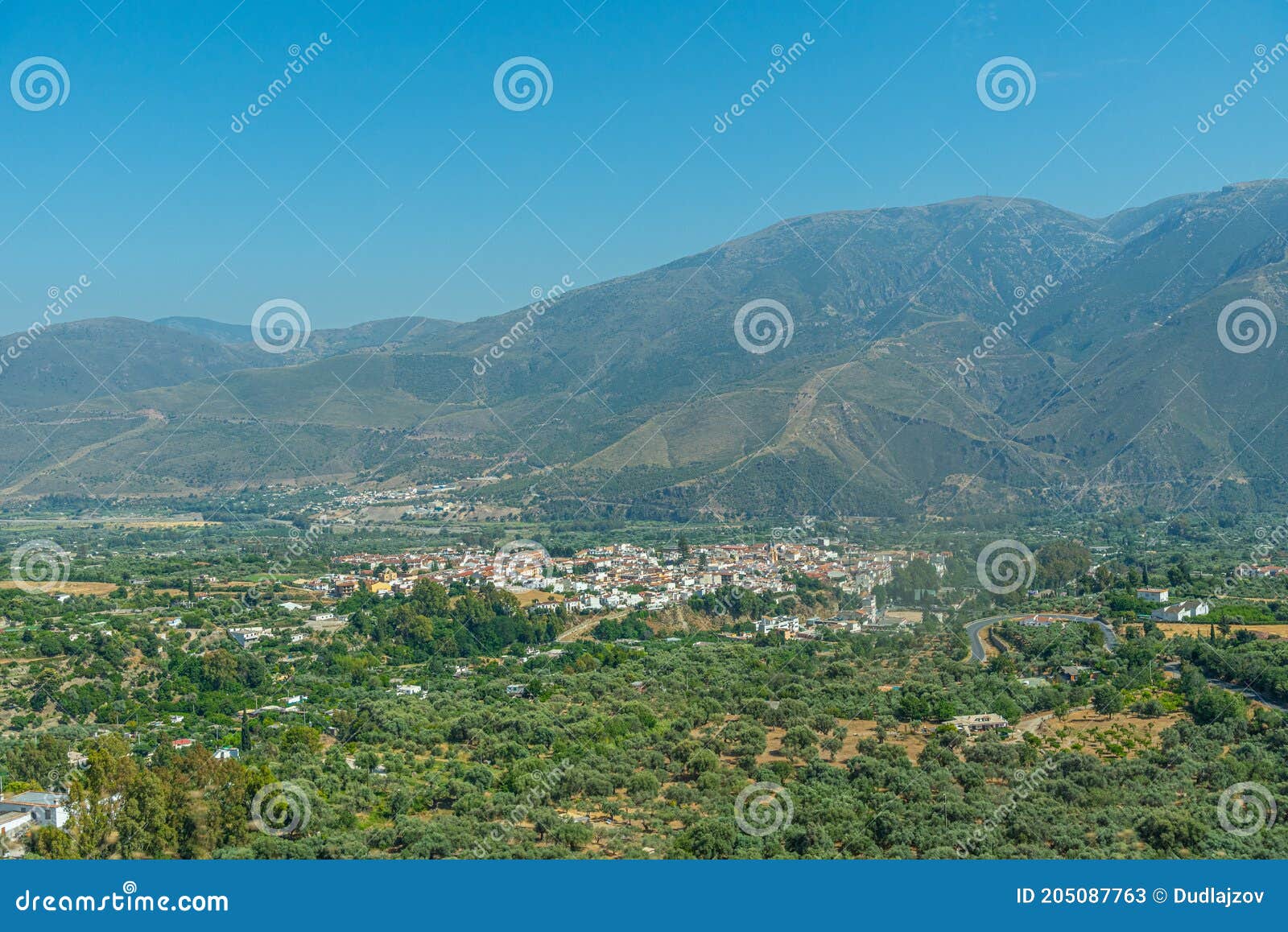 Aerial View of Spanish Town Orgiva Stock Image - Image of park, orgiva ...