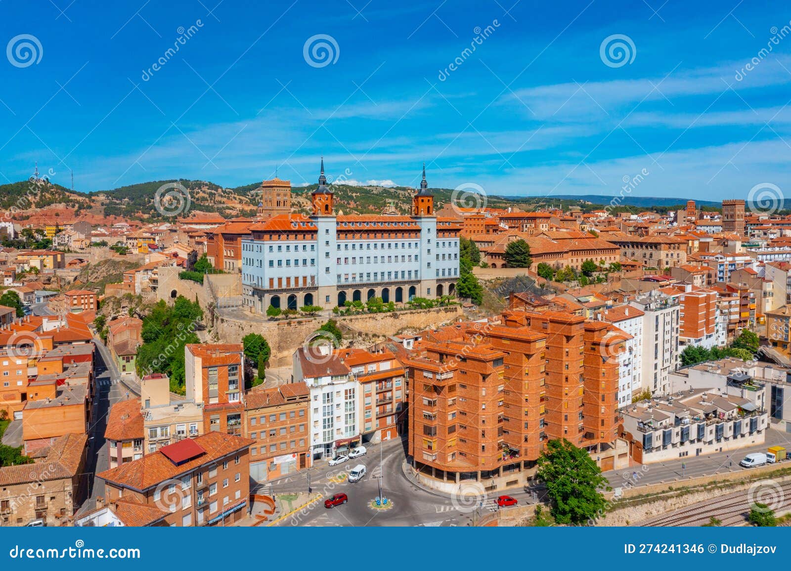 Aerial View of Spanish Town Teruel Stock Photo - Image of travel ...