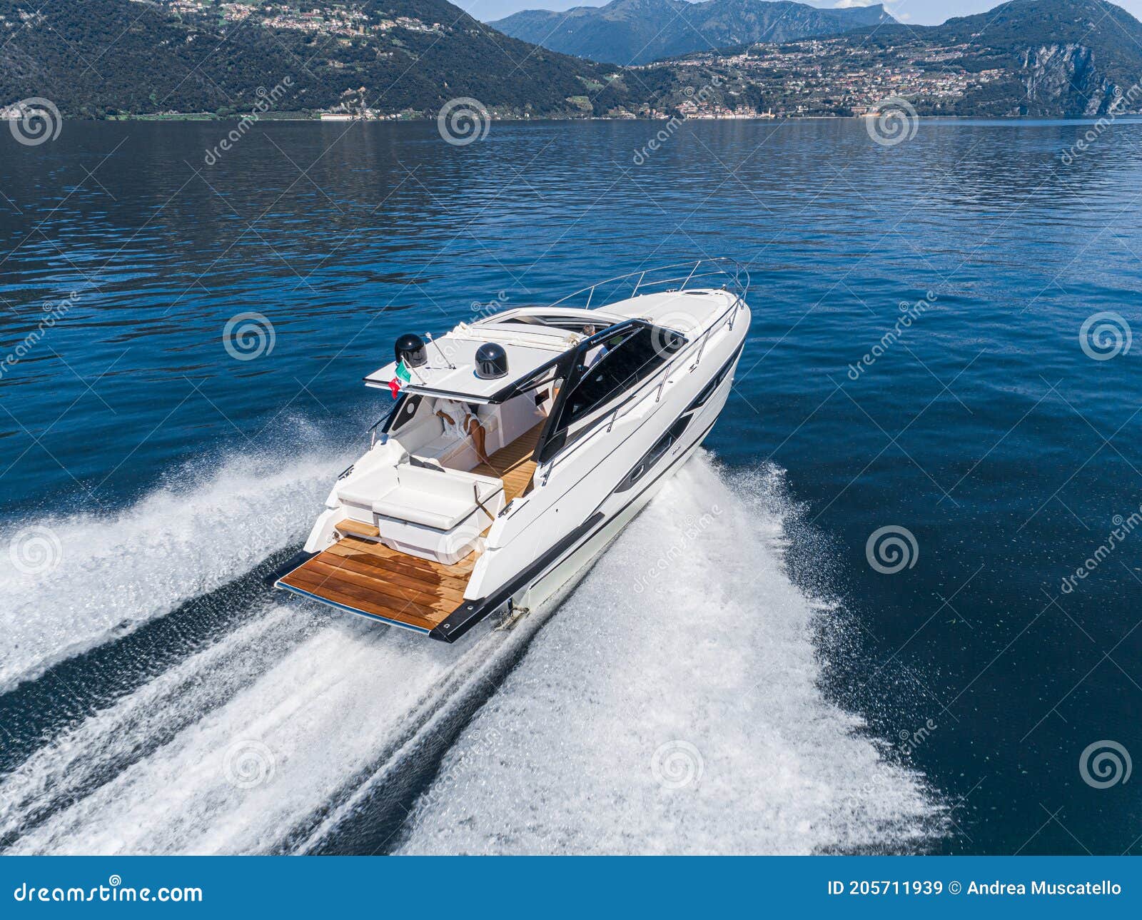 Aerial view of speed boat editorial stock image. Image of aerial ...