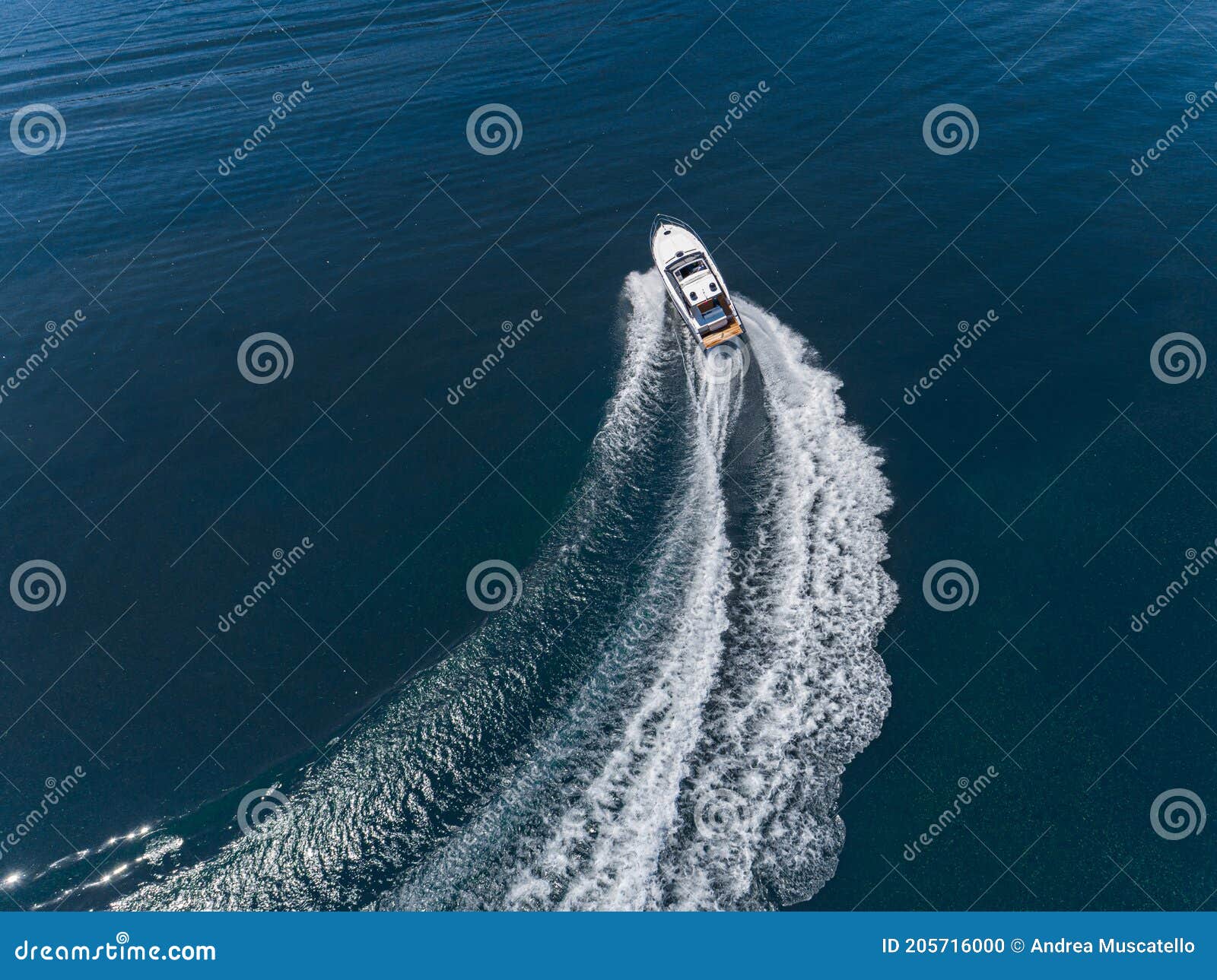 Aerial view of speed boat stock photo. Image of nice - 205716000