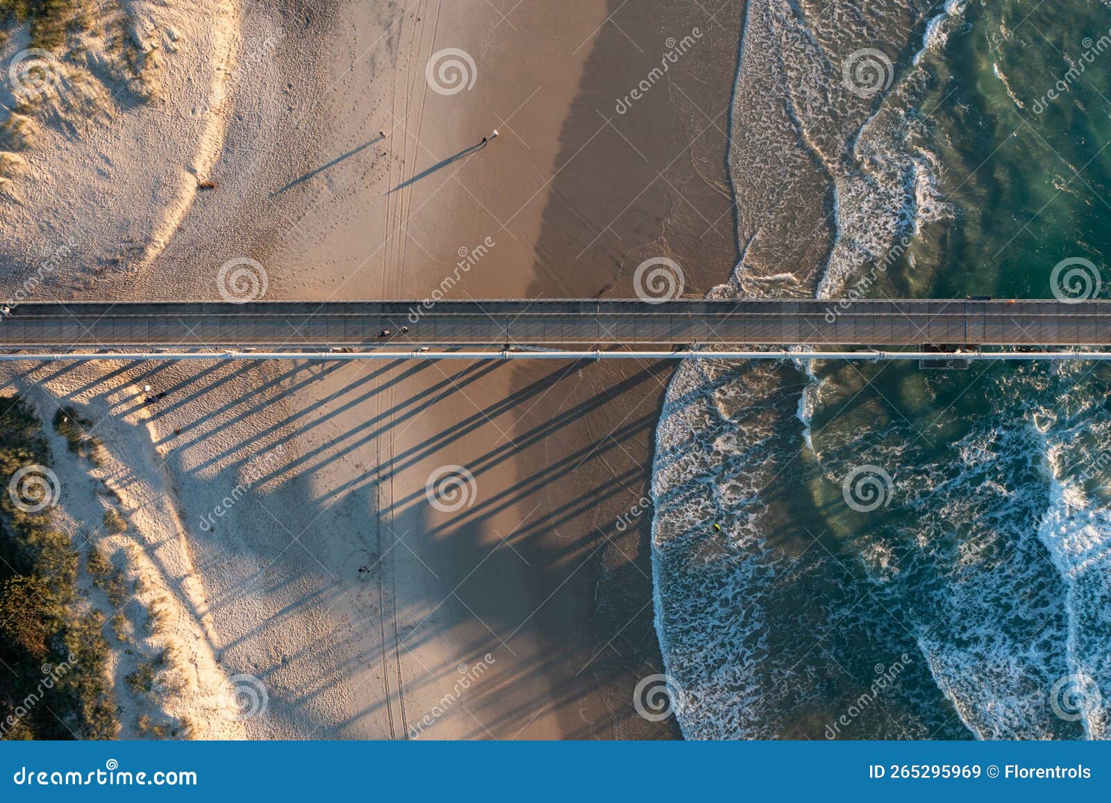 Aerial View of the Spit Jetty on the Gold Coast Stock Image - Image of ...