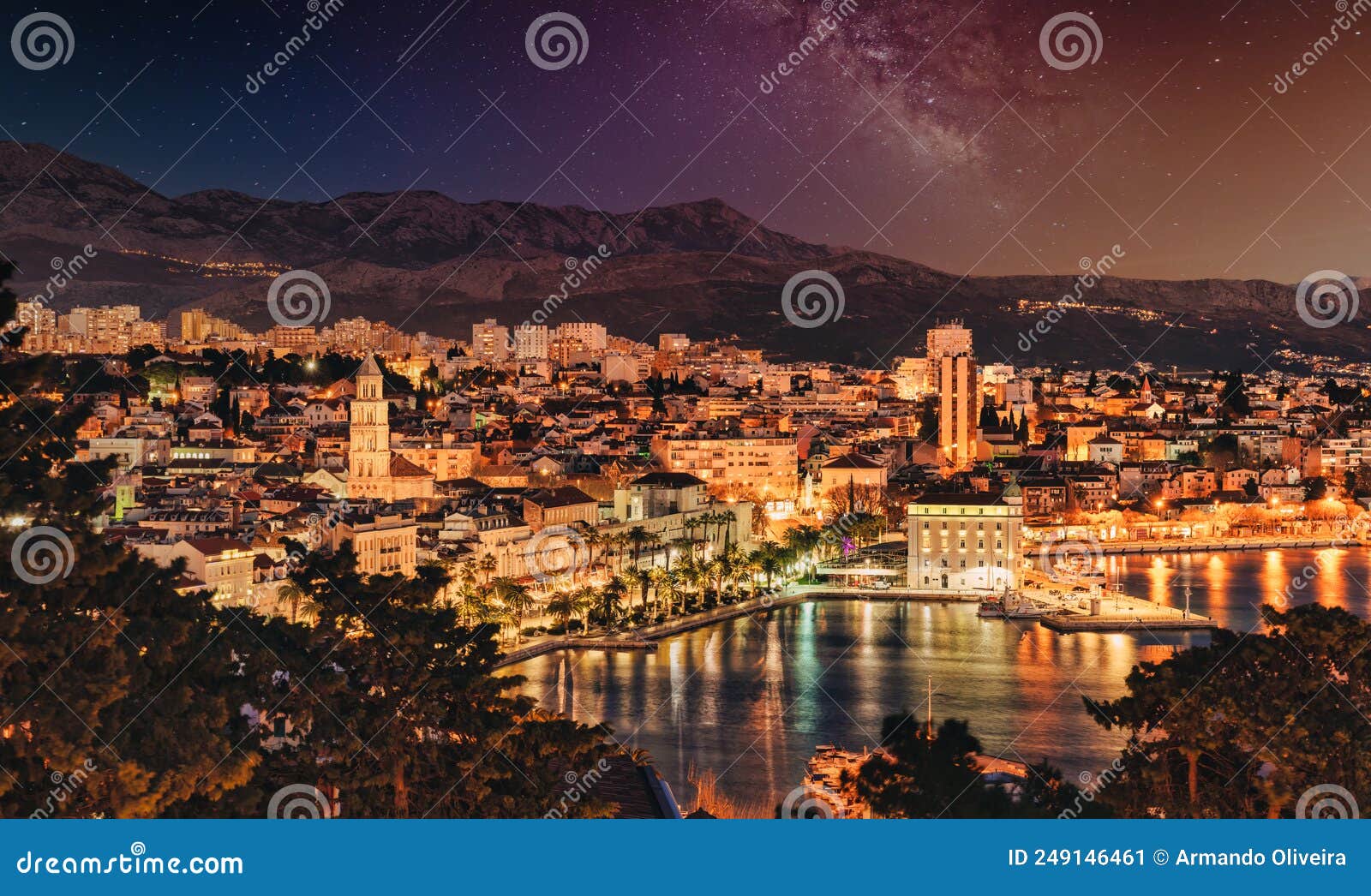 Aerial View of Split in Croatia Stock Image - Image of croatian ...