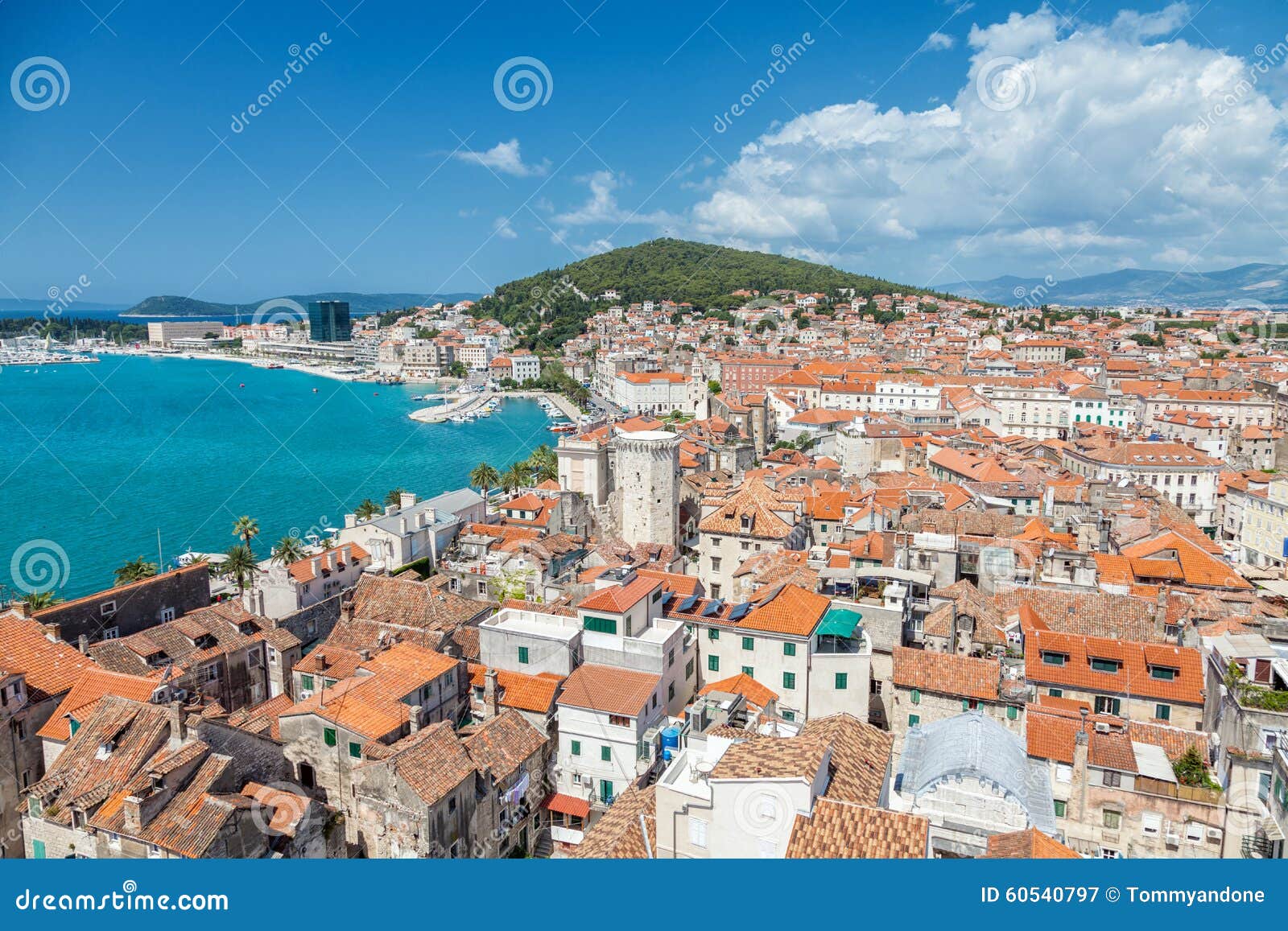 Aerial View of Split in Croatia Stock Image - Image of panorama, rock ...