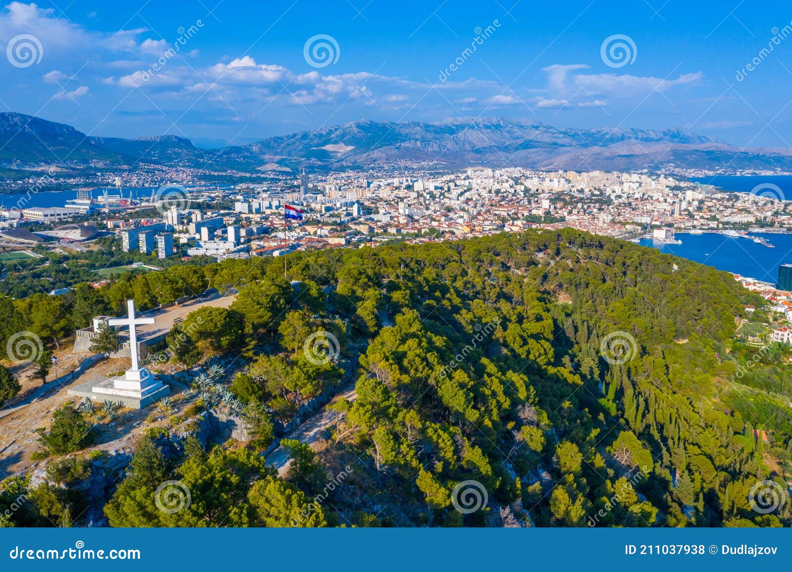 Aerial View of Split from Marjan Hill in Croatia Stock Photo - Image of ...