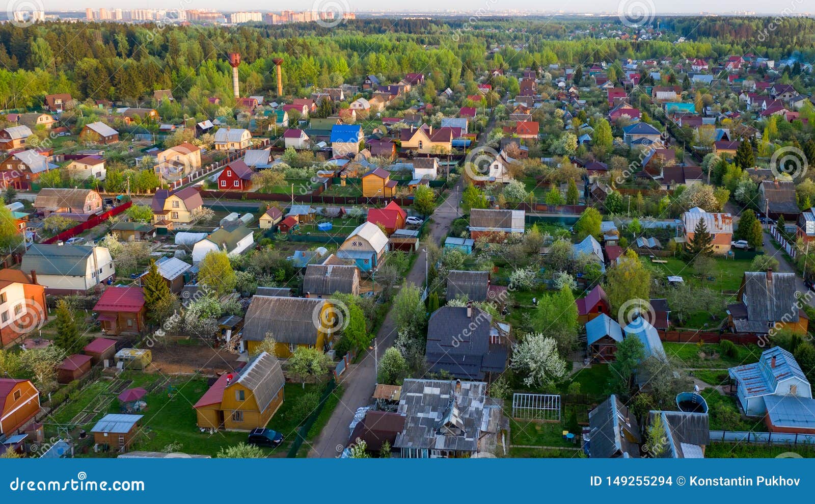 Top View of the Village Houses Stock Photo - Image of view, houses ...