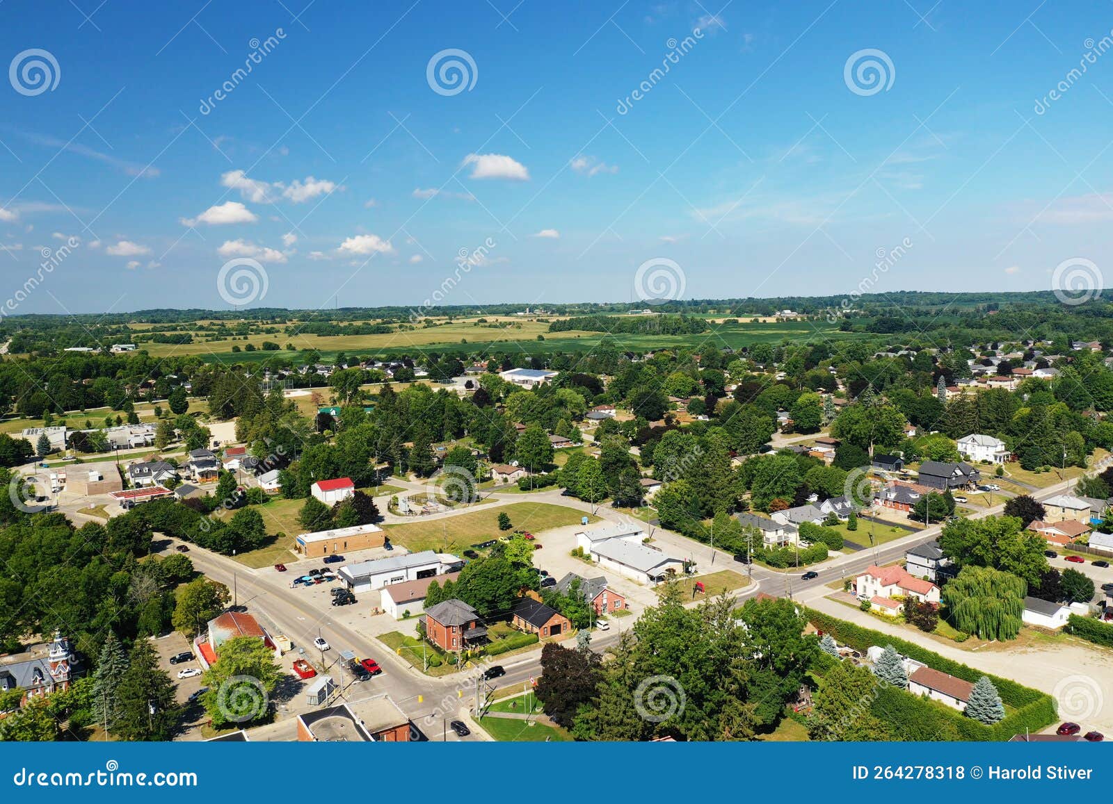 Aerial View of St George, Ontario, Canada Stock Photo - Image of ...