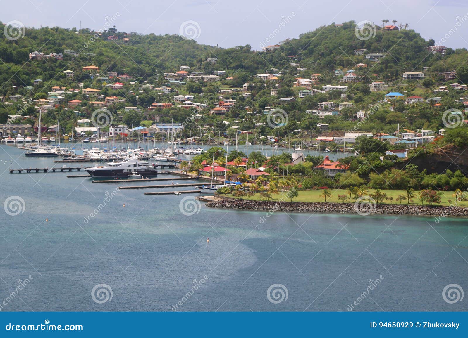 Aerial View of St. George`s, Capital of Grenada Editorial Stock Image ...